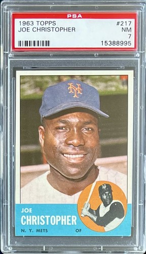 1963 Topps #217 JOE CHRISTOPHER PSA 7 NM METS | eBay