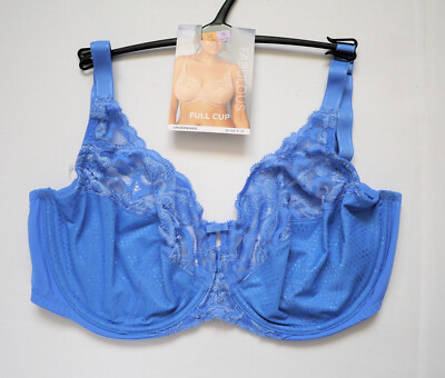 M & S FULL CUP BRA 32G NON SLIP STRAPS WILD BLOOMS FRESH BLUE MARKS ...
