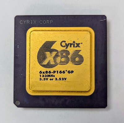 Vintage Cyrix 6x86-P166+ GP 133MHz 3.3v or 3.52v 6x86 CPU - GOLD | eBay