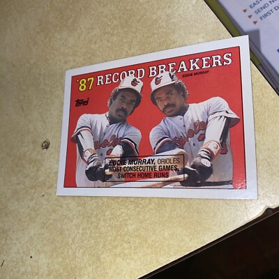 1988 Topps Eddie Murray 1987 Record Breakers Stamped Error Card #4 | eBay
