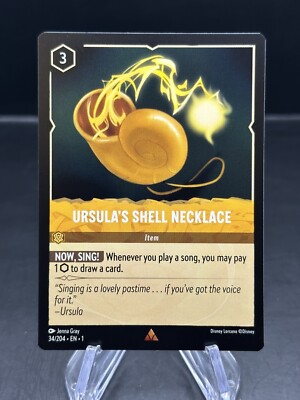 Disney Lorcana TCG 2023 Ursula's Shell Necklace - RARE - 34/204 | eBay