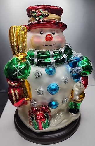 Vintage Thomas Pacconi Classics 10" Blown Glass Snowman From 2004 | eBay