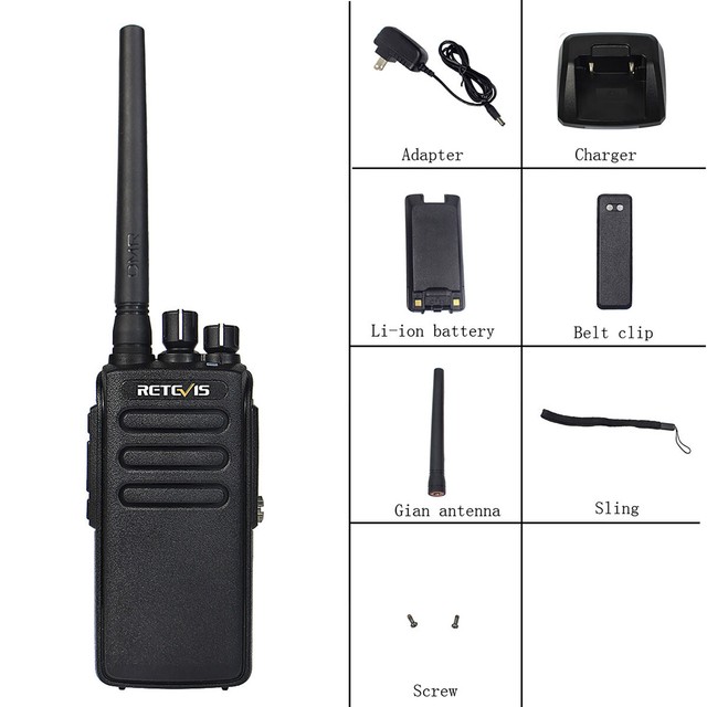 RETEVIS RT81P UHF DMR Dual Time Slot IP67 2 Way Radios High Power ...