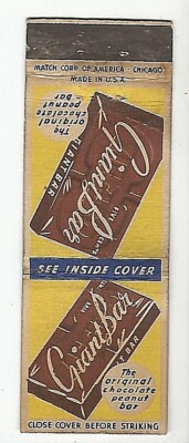 WISCONSIN~GIANT CHOCOLATE PEANUT CANDY BAR~VINTAGE ADVERTISING ...