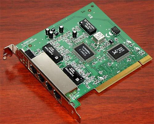 Realtek PL4008072012 4-Port 10/100 Card Tamarack RTL8029AS PCI NIC RJ45 ...