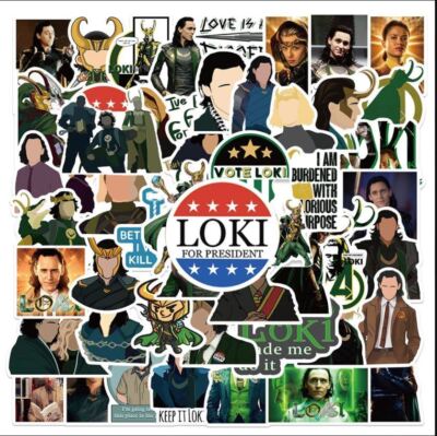 LOKI Vinyl Stickers~TV SHOW Marvel AVENGERS~Waterproof Laptop ...