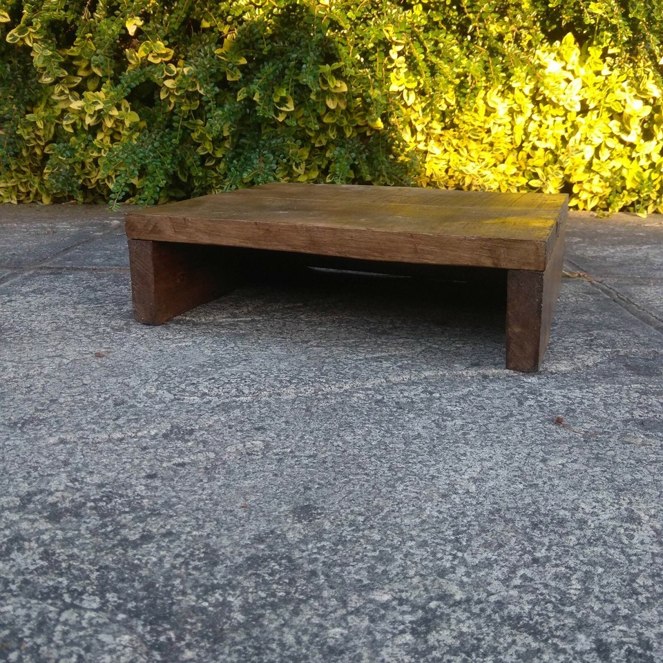 Handmade Wooden Monitor Stand / Desk Riser / Shelf Platform Reclaimed ...