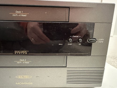Go Video Montage Dual Deck VCR RECORDER COPIER Gv-6060 6600 6650 VHS ...