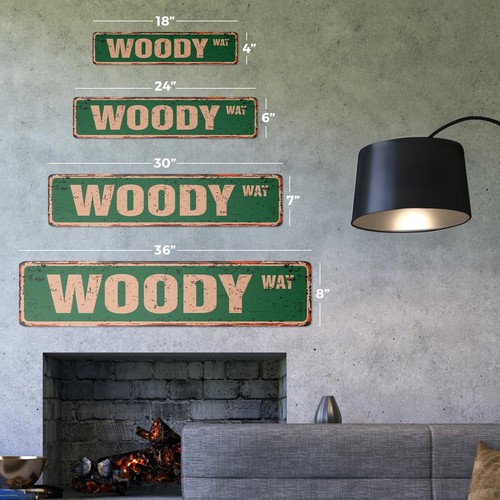 Woody Vintage Plastic Street Sign Wood Woodie Woodies Outdoors Forrest ...