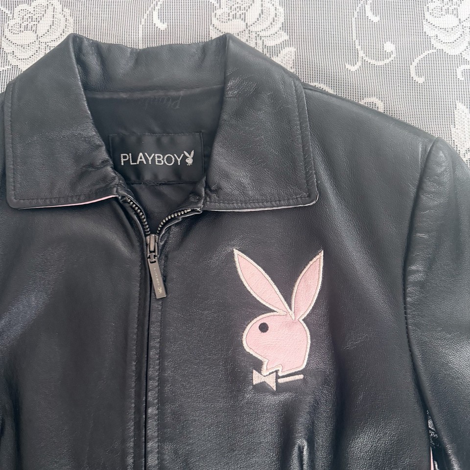 Playboy Black Pink Logo Full Zip Women's Basic Jacket Long Sleeve | eBay