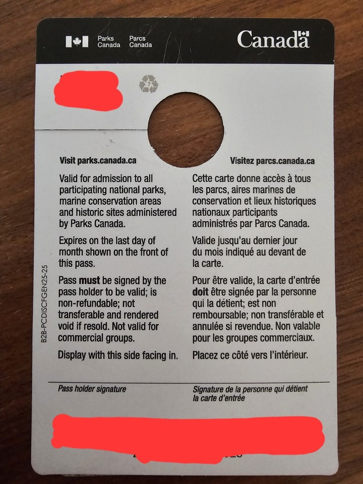 Parks Canada Discovery Pass Jahres-Pass Kanada F/G Family Group ...