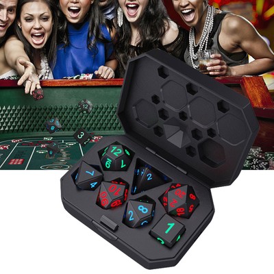 Boxed Rechargeable Dice Luminous LED Dice Set DND Dices Polyhedral Dice ...