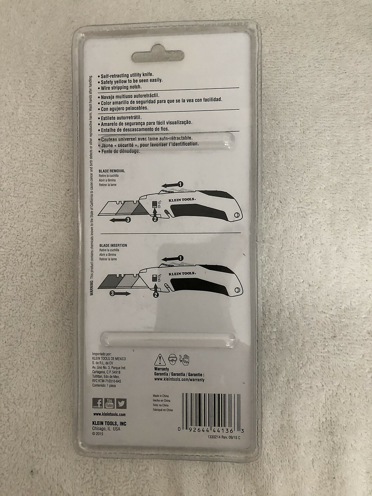 NEW KLEIN TOOLS SELF-RETRACTING UTILITY KNIFE #44136 | eBay