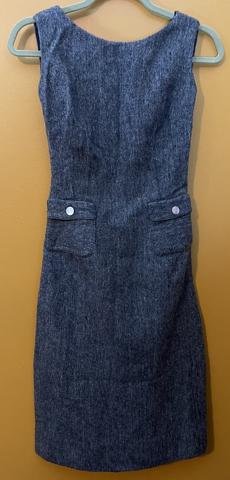 Vintage 1950s Gray Wiggle Dress Pinup Rockabilly XS - Gem