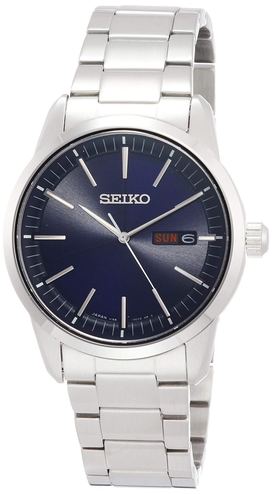 SEIKO SELECTION SBPX121 Solar Men's Watch Navy Stainless Steel Band ...