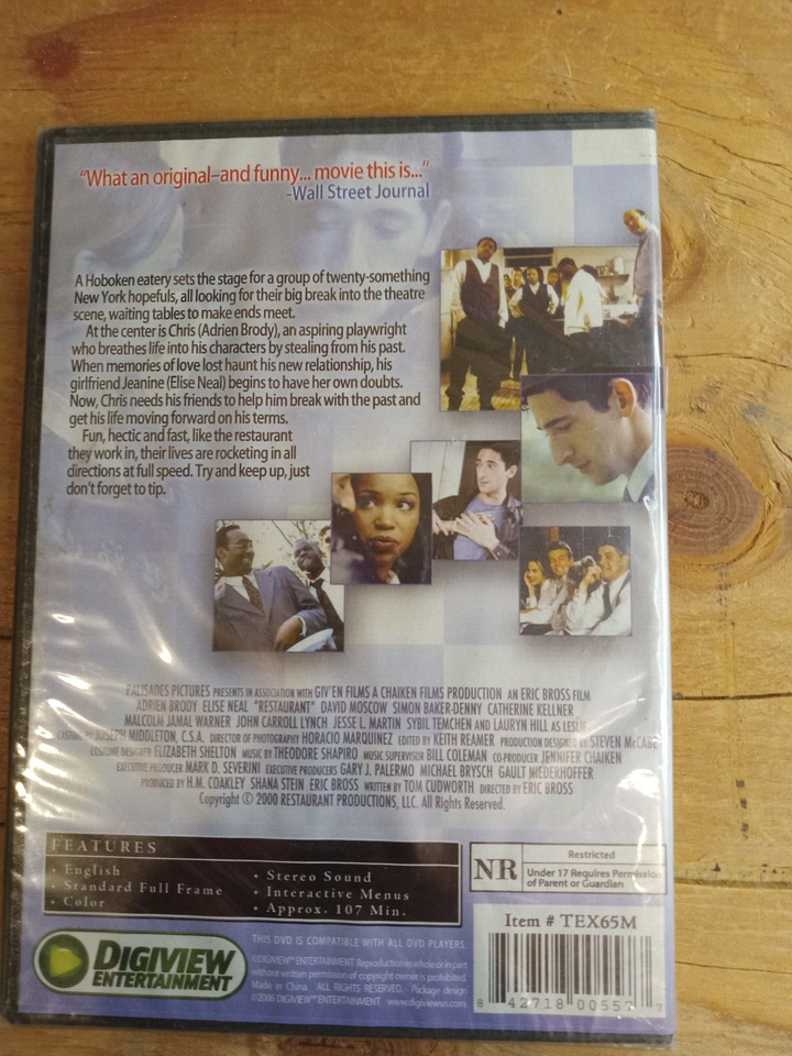 Restaurant (DVD, 2006, Full Screen, Slim-case) Digiview, Brand New ...