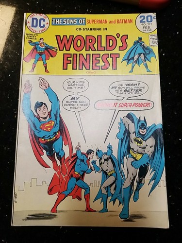 DC COmic World`s Finest # 221 - Feb. 1974-Sons of Superman & Batman ...