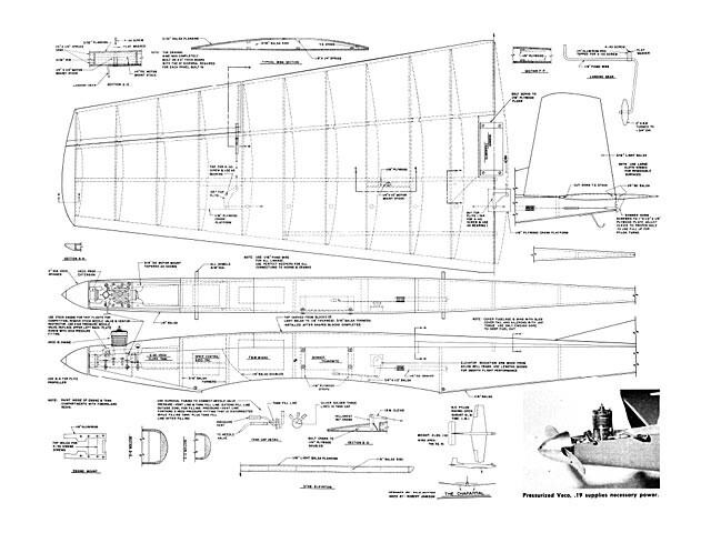 Chaparral Pylon Racer .19 60" Wingspan RC Model Airplane Printed Plans ...