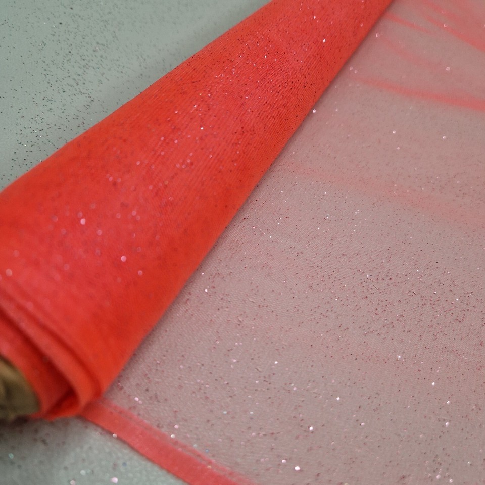 Glitter Tulle Fabric Soft Dress Net 150cm Wide Sheer Costume Sparkle ...