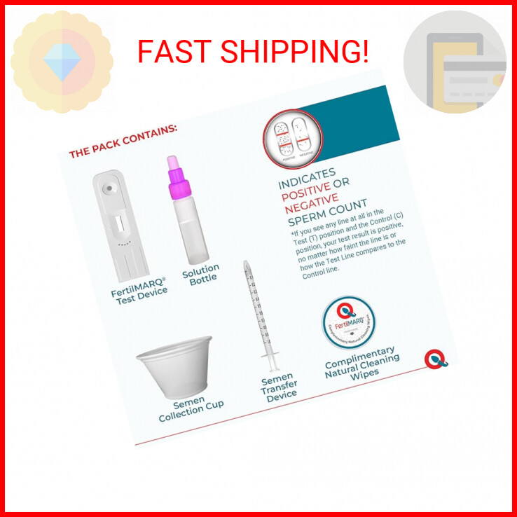 Fertility Home Sperm Test Kit for Men | Indicates Normal or Low Sperm ...