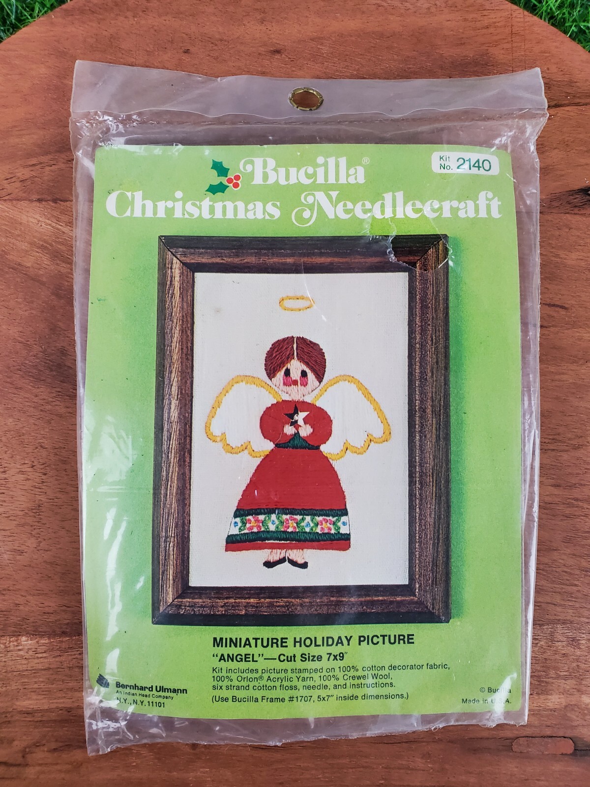 Bucilla Christmas Needlecraft Kit 2140 Angel 7"x9" VINTAGE NEW SEALED ...