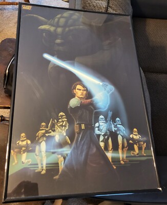 Star Wars Clone Wars FRAMED Poster Item 9618 "The Force" Anakin 501st ...