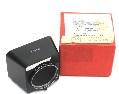 Leitz New York Lens Hood SOOMP Summar w. Military Box | eBay