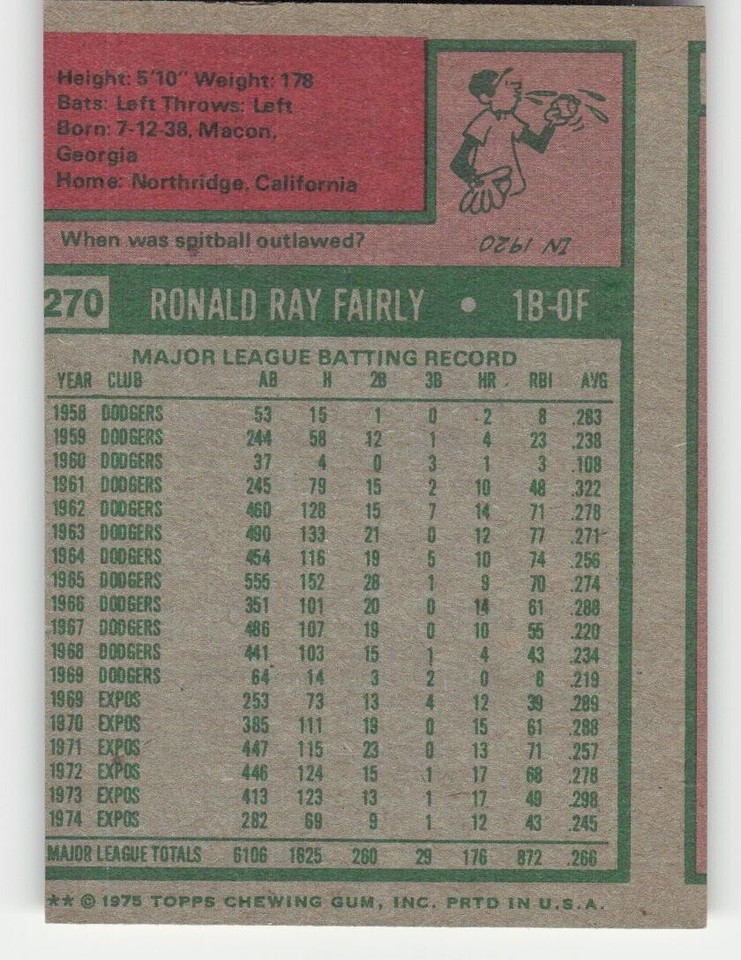 (9) 1975 Topps Miscut/Error Vintage Lot MLB Baseball Cards Collection ...