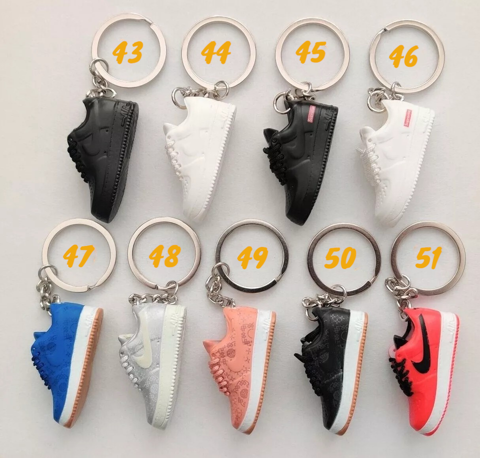 Mix Style 1/6 Mini Shoe Removable Keychain A Pair + Shoe Box Small ...