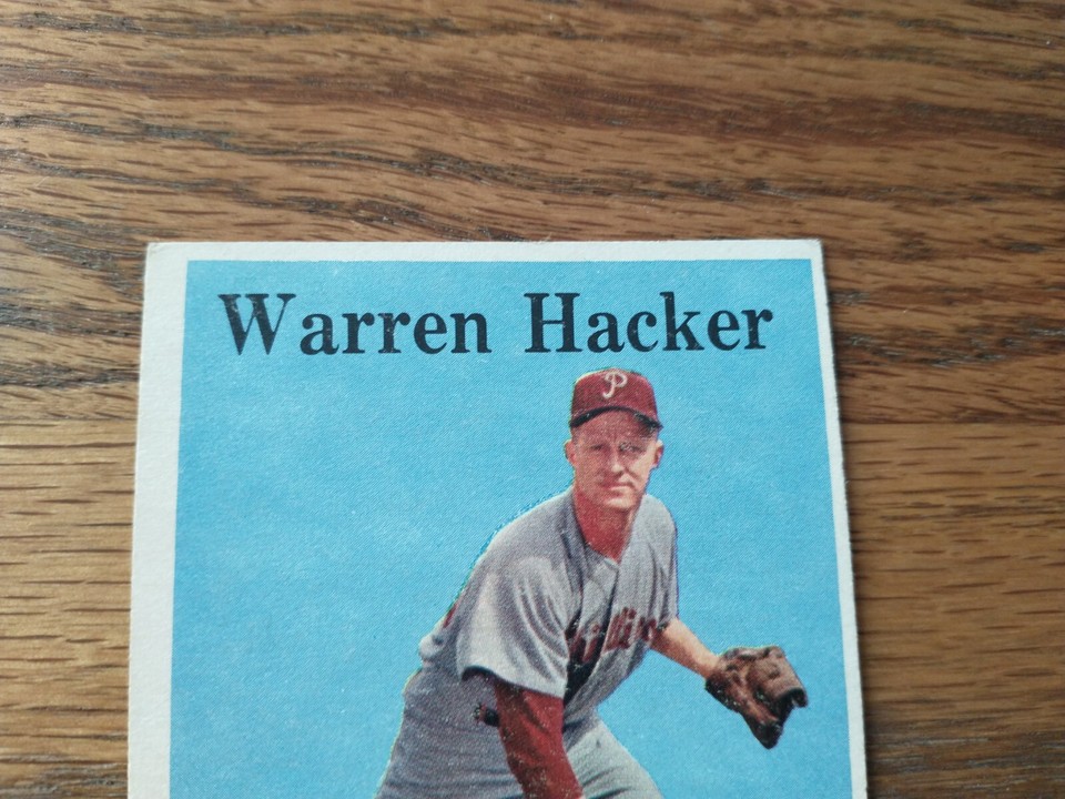 1958 Topps Warren Hacker Philadelphia Phillies Pitcher Baseball Card ...