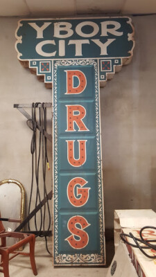 Ybor City Drugs Marque Sign 10' Double Sided Lights Up from Movie Live ...