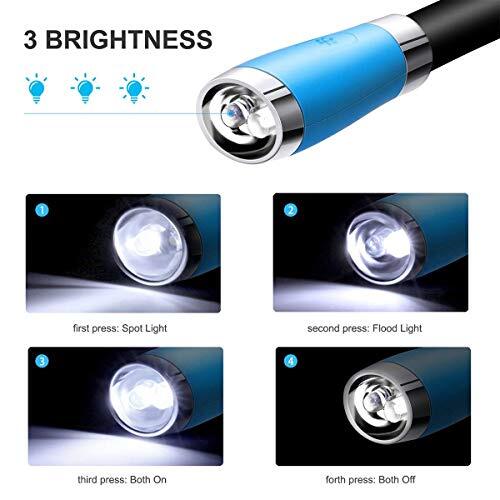 Led Neck Book Light Usb Rechargeable Hands Free 4 Super Bright Led ...