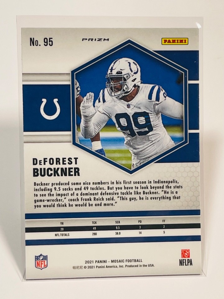 DEFOREST BUCKNER 2021 Panini Mosaic RED CAMO FANATICS #95 Colts | eBay