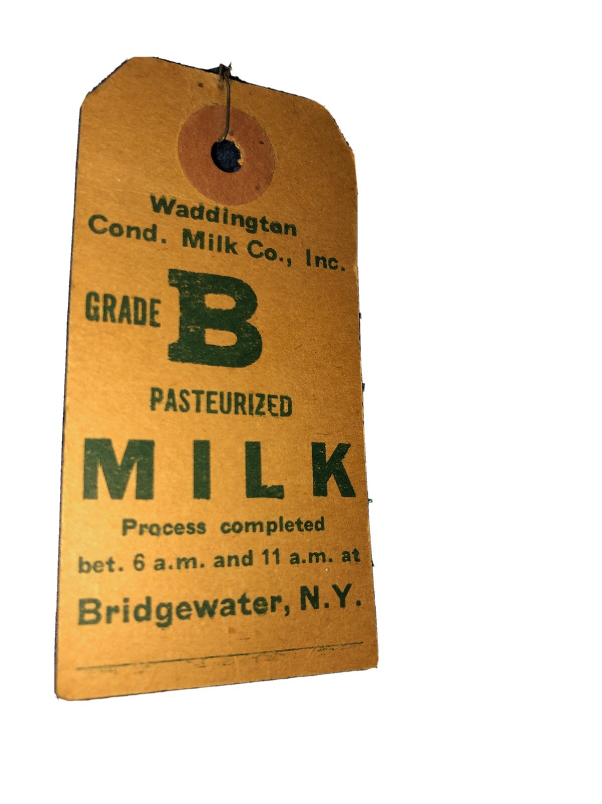 Vintage Milk label Waddingten Cond.Milk Co Grade B Pasteurized ...