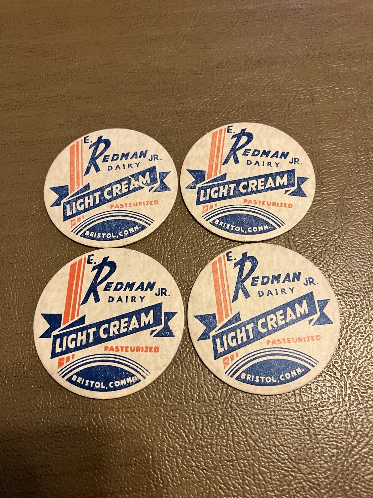 Lot of 4 Redman Jr. Dairy Bristol,Conn.Milk Caps | eBay
