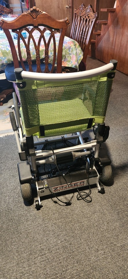Zinger Green Power Folding Wheelchair w/ Basket, Charger, | eBay
