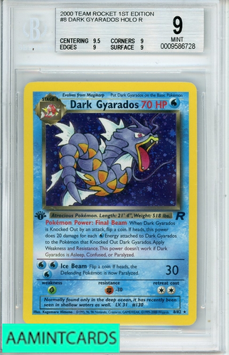 2000 POKEMON TEAM ROCKET 1ST ED DARK GYARADOS HOLO R #8 BGS 9 | eBay