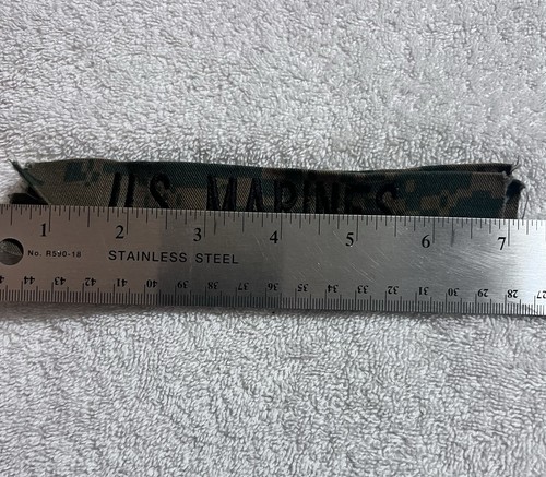 USMC United States U.S. Marines Corps name tape cloth MARPAT ~7" patch ...
