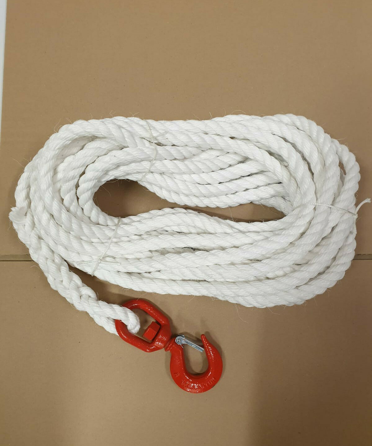 Scaffold Pulley Rope - 16mm Gin Wheel Rope With Swivel Hook - Staple ...