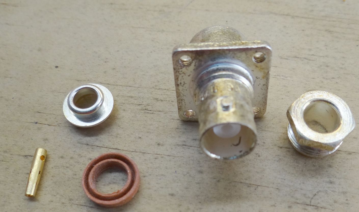 2 COUNT DAGE UG-291B/U RF Connector, BNC Straight Jack for RG-55 Panel ...