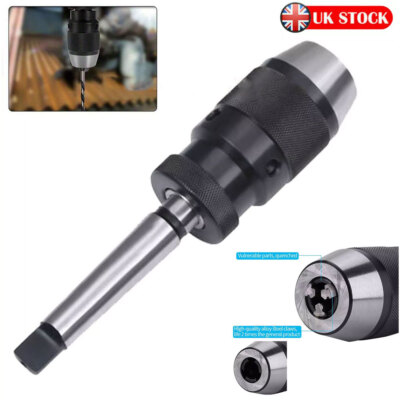 MT2-B16 1-16mm Keyless Precision Self Tighten Lathe Drill Chuck + Taper ...