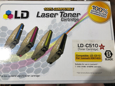 NIB LD Laser Toner Cartridge LD-C510 Black Compatible for Lexmark ...