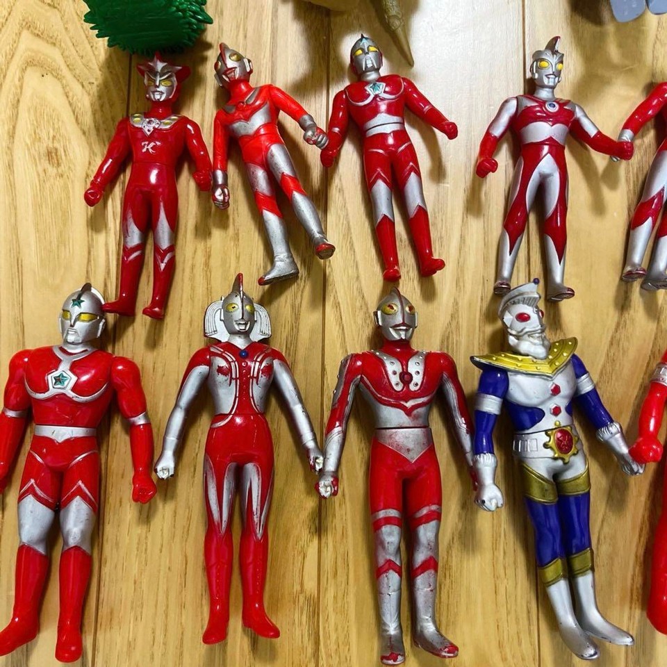 Vintage Ultraman Kaiju Sofubi Vinyl Figure Collection Lot - Many ...