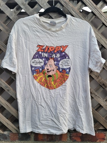 1988 zippy the pinhead for president weed drugs t-shirt vtg stoner 80s ...