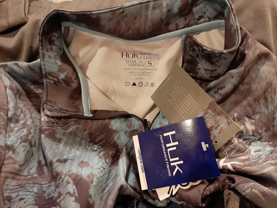 NWT Small Huk Subphantis Glacier KC Scott Icon Camo ¼ Zip H1200147-095 ...