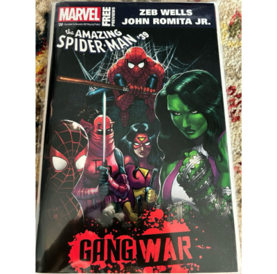 Marvel Comics The Amzing Spider-Man #39 Variant GANG WAR STARTS HERE ...