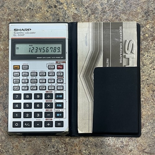 Vintage Sharp EL-506P Programmable Scientific Calculator w/ Case ...