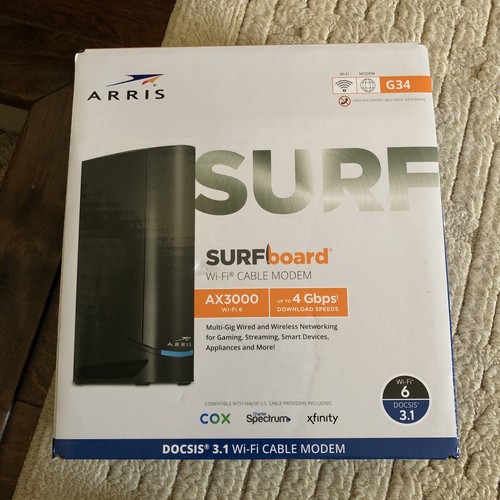 Arris SURFboard G34 Cable Modem Router Combo AX3000 4 Gbps, DOCSIS 3.1 ...