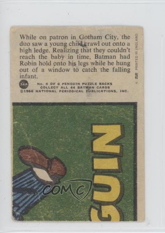 1966 A&BC A Series (Red Bat Logo) The Baby Sitter Batman Robin #34A ...