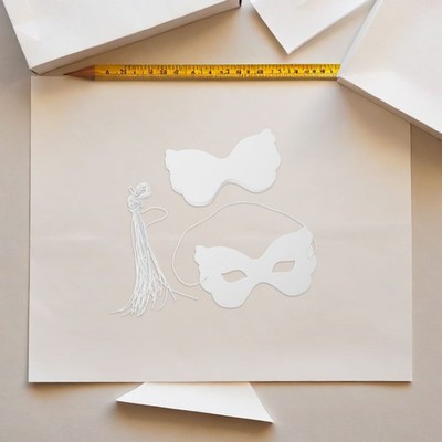 40 Pcs White Paper Eye Masks for Crafts Children's Color Your Own | eBay UK
